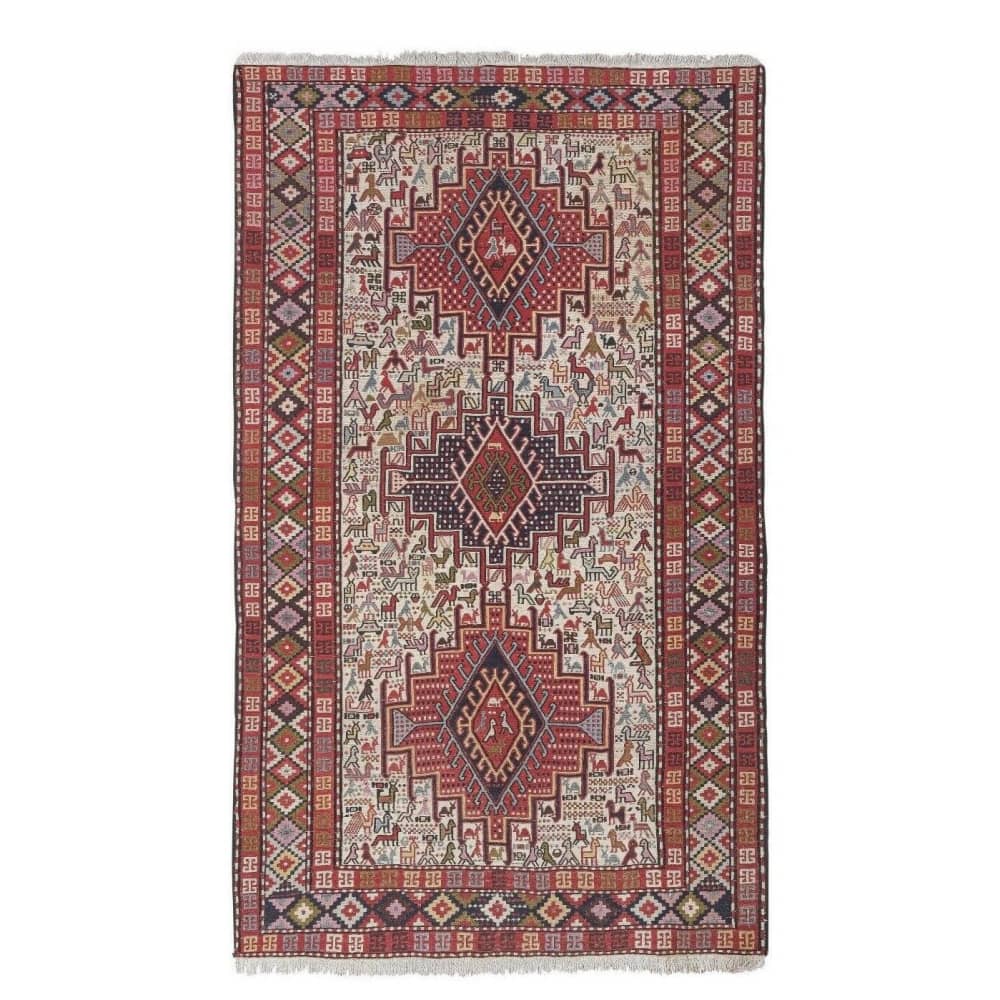 Vintage Animal Turkish Soumac Rug 3'11'' x 6'3'' by Vintage Pillows ...