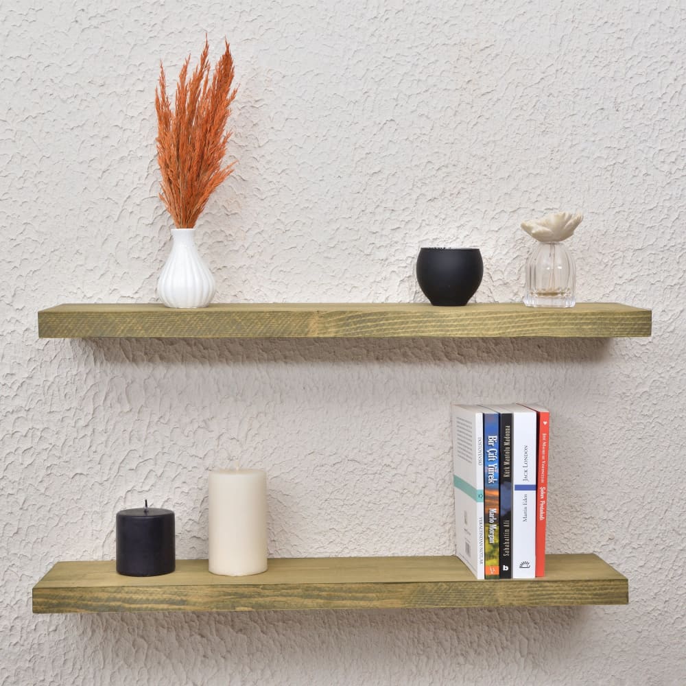 Heavy Duty Natural Wood Floating Shelf by Picwoodwork | Wescover Storage