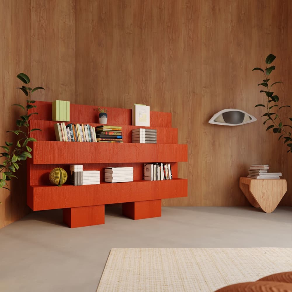 Red Bookcase by REJO studio | Wescover Storage