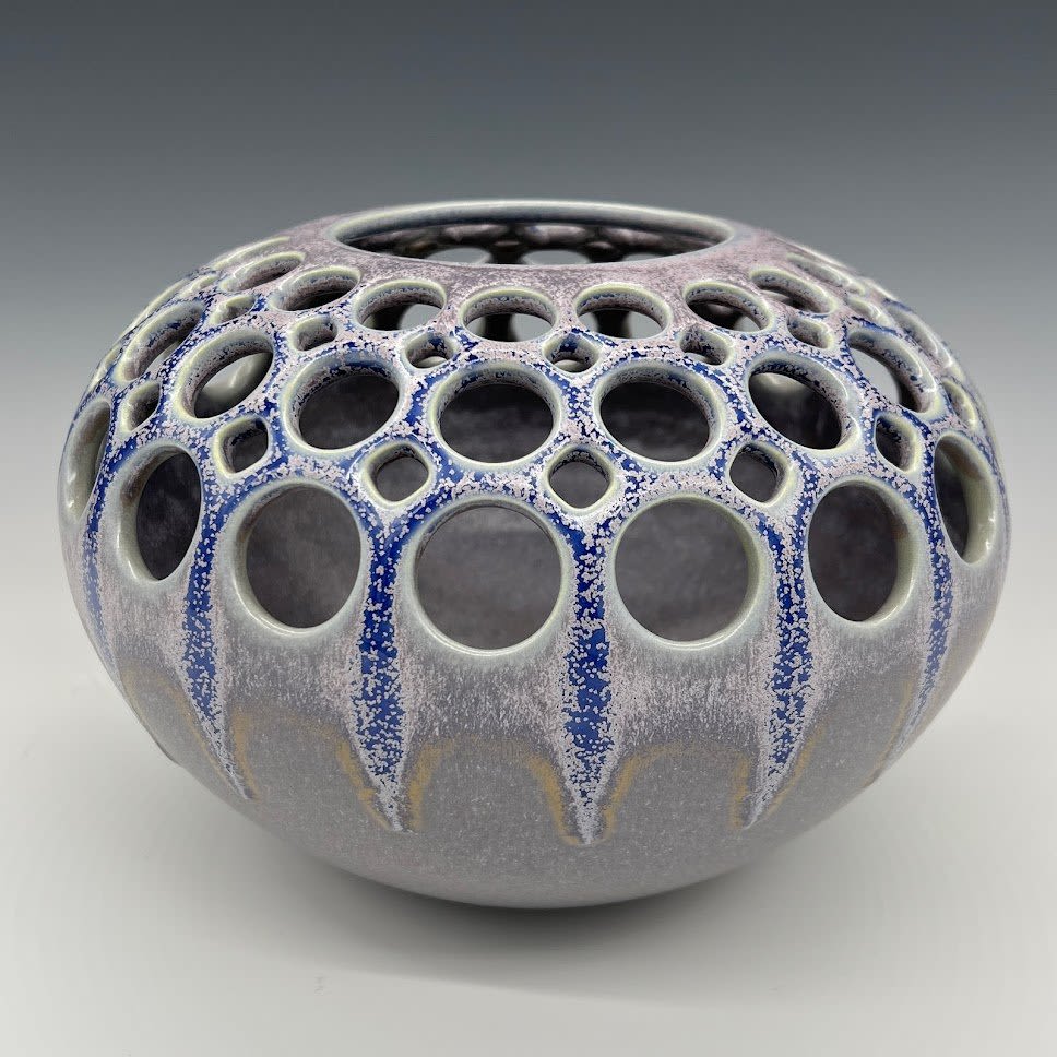 Orb Demi Lace Vase - Starburst by Lynne Meade | Wescover Planters & Vases