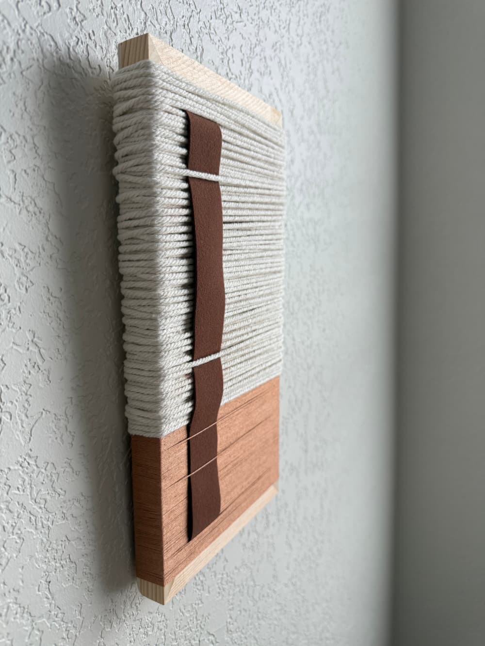 Woven Tile - String Theory- Suede and Beige #1 by Mpwovenn Fiber Art by ...