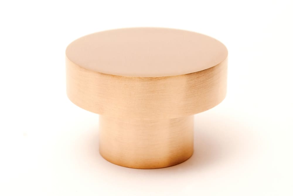Dot 50 Brushed Brass Knob by Windborne Studios | Wescover Hardware