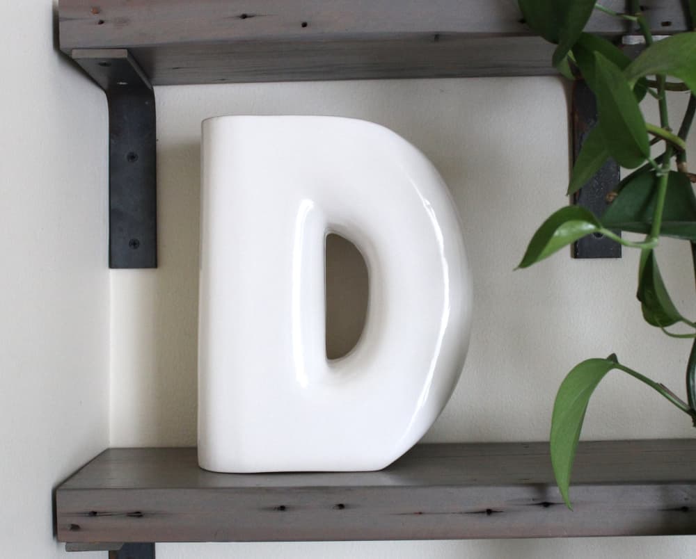 Ceramic Vase | Letter D by Studio Patenaude | Wescover Planters & Vases