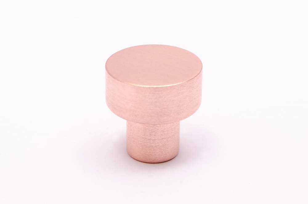 Dot 18 Brushed Copper Knob by Windborne Studios | Wescover Hardware
