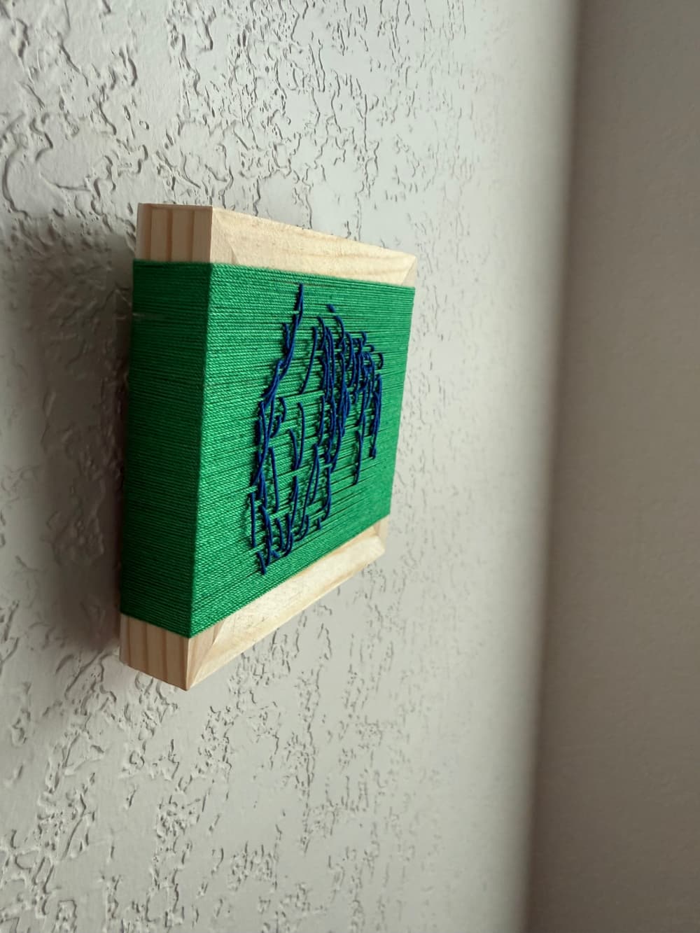 Mini Woven Tile - String Theory- Green and Blue #1 by Mpwovenn Fiber ...