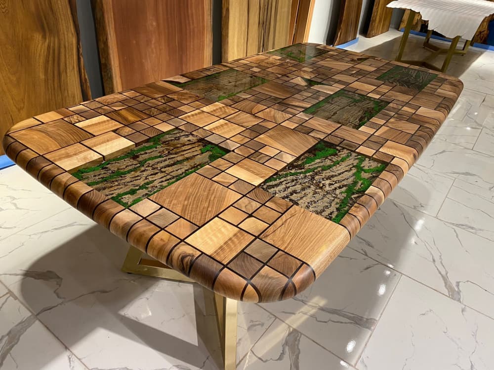 Luxury Dining Table - Epoxy Table - Modern Forest Table by Tinella Wood ...