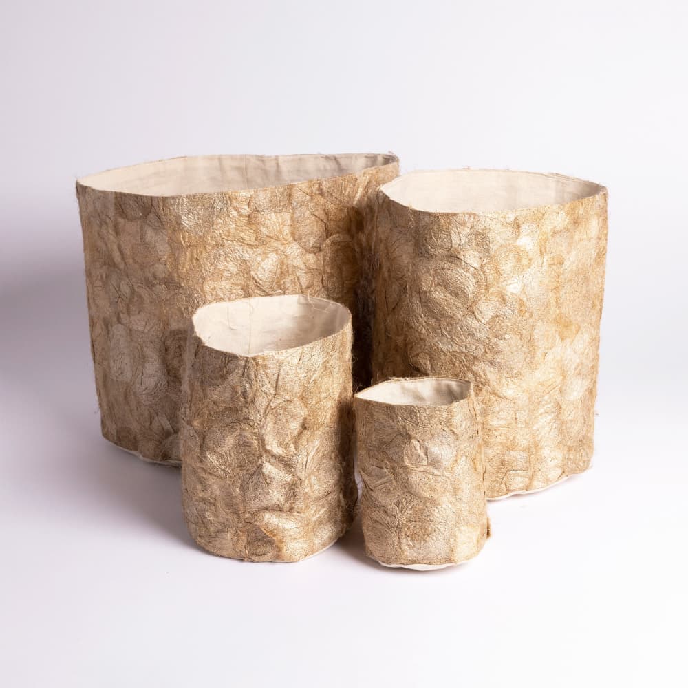 Natural Madagascar Wild Silk Basket by Tanana Madagascar | Wescover Storage