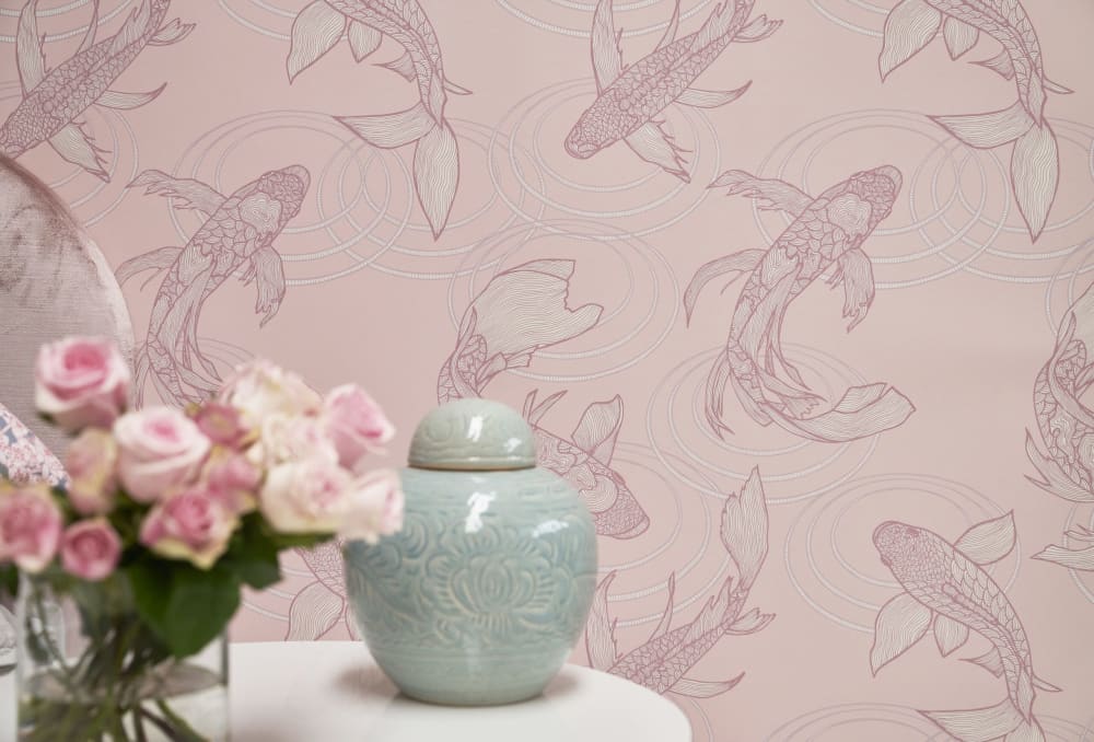 Lucky Fish Wallpaper by Patricia Braune | Wescover Wall Treatments