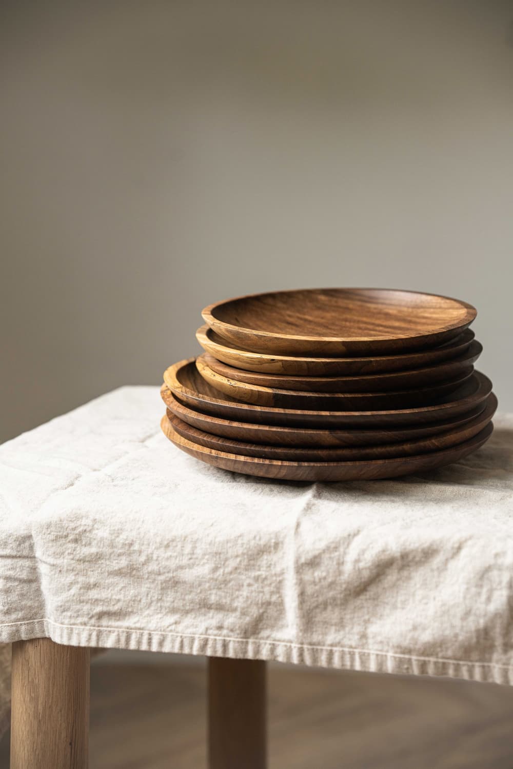 Hand Carved Walnut Wood Plate by Creating Comfort Lab | Wescover Dinnerware