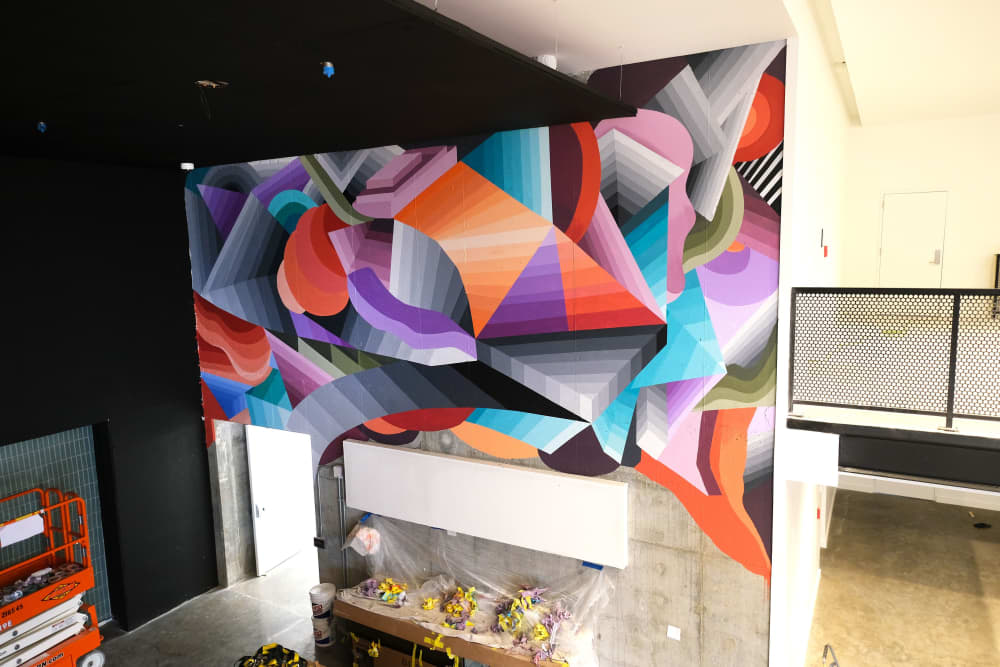 Kenect high-rise mural by Nathan Brown at Kenect Nashville, Nashville ...