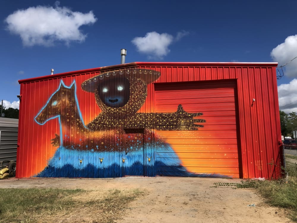 Whimsical Folk Tale Mural by Lucas Aoki at CACHE STUDIOS, Bentonville ...