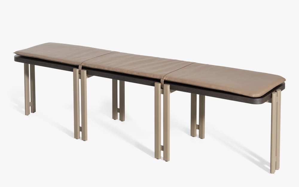 Sui Bench With Static Painted Metal Leg by LAGU | Wescover Benches ...