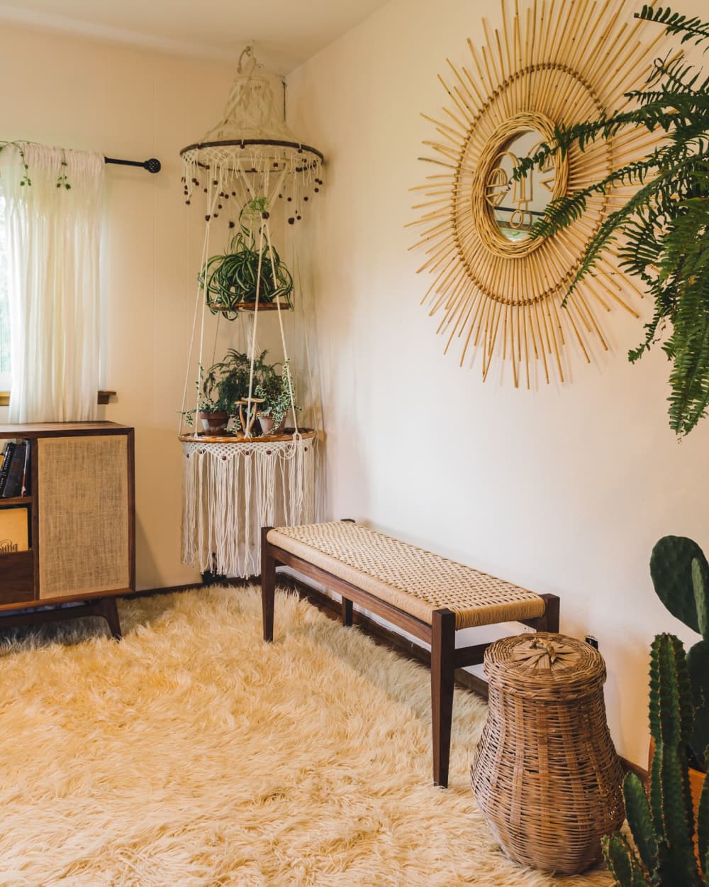 Handmade Danish Cord Bench - Walnut by Kellen Carr Studio | Wescover ...