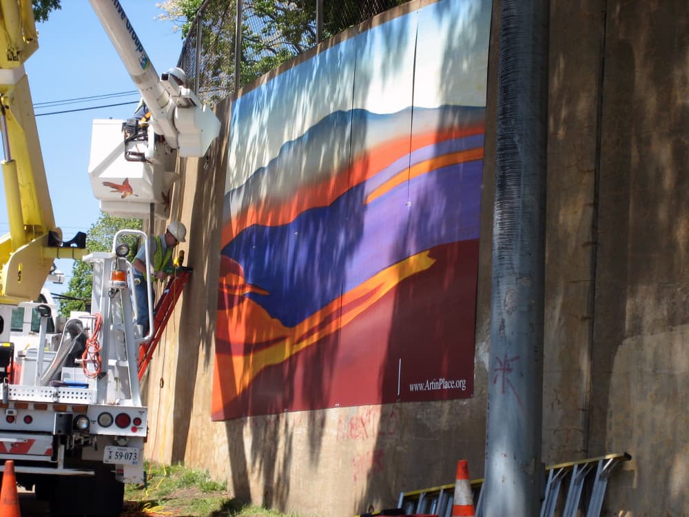 East Fall Blue Ridge Mural by Catherine Twomey | Wescover Street Murals