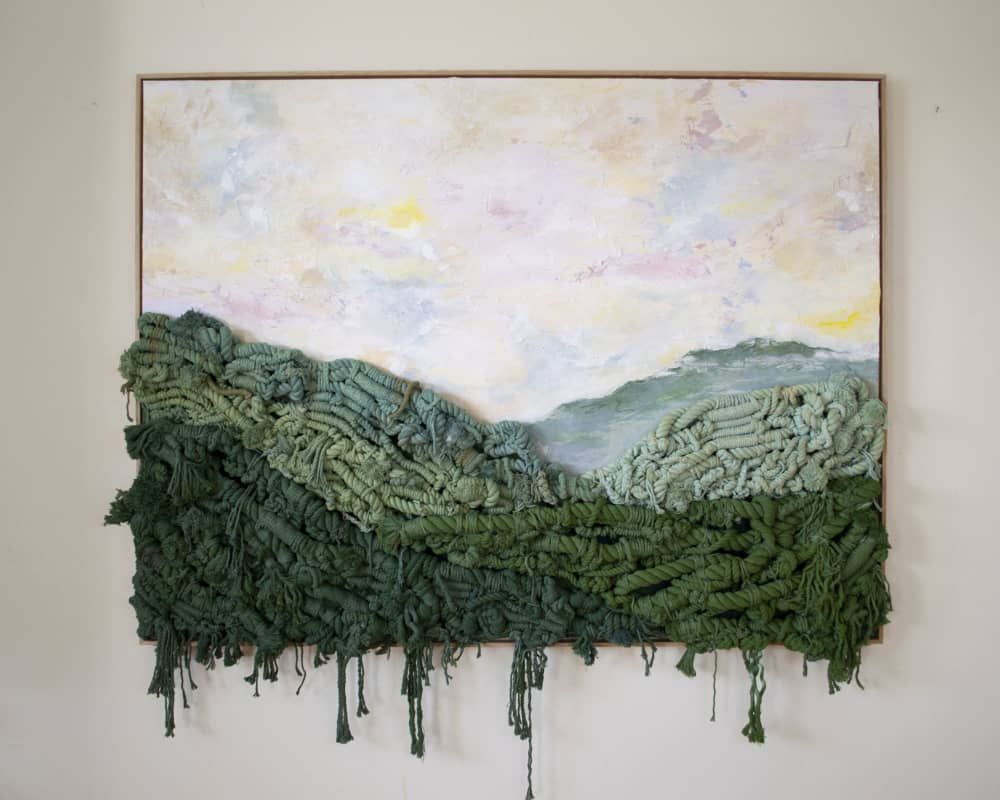 Mixed Media Fiber Abstract Painting by Calla Michaelides Lokku ...