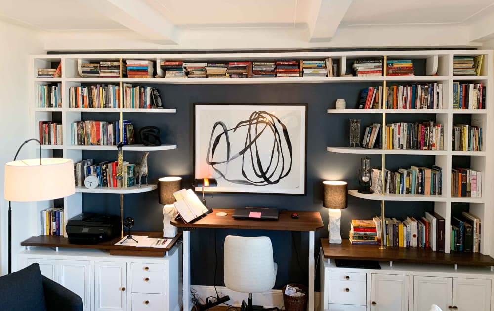 Custom Built In Office Space by Chassie Studio | Wescover Storage