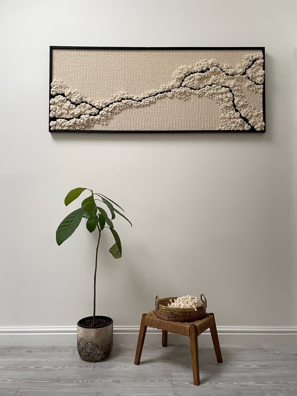 Woven wall art frame (Gorge 004) by Elle Collins | Wescover Wall Hangings