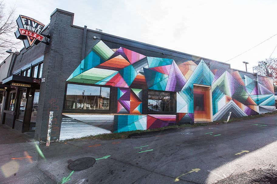 Google Fiber mural by Nathan Brown | Wescover Street Murals