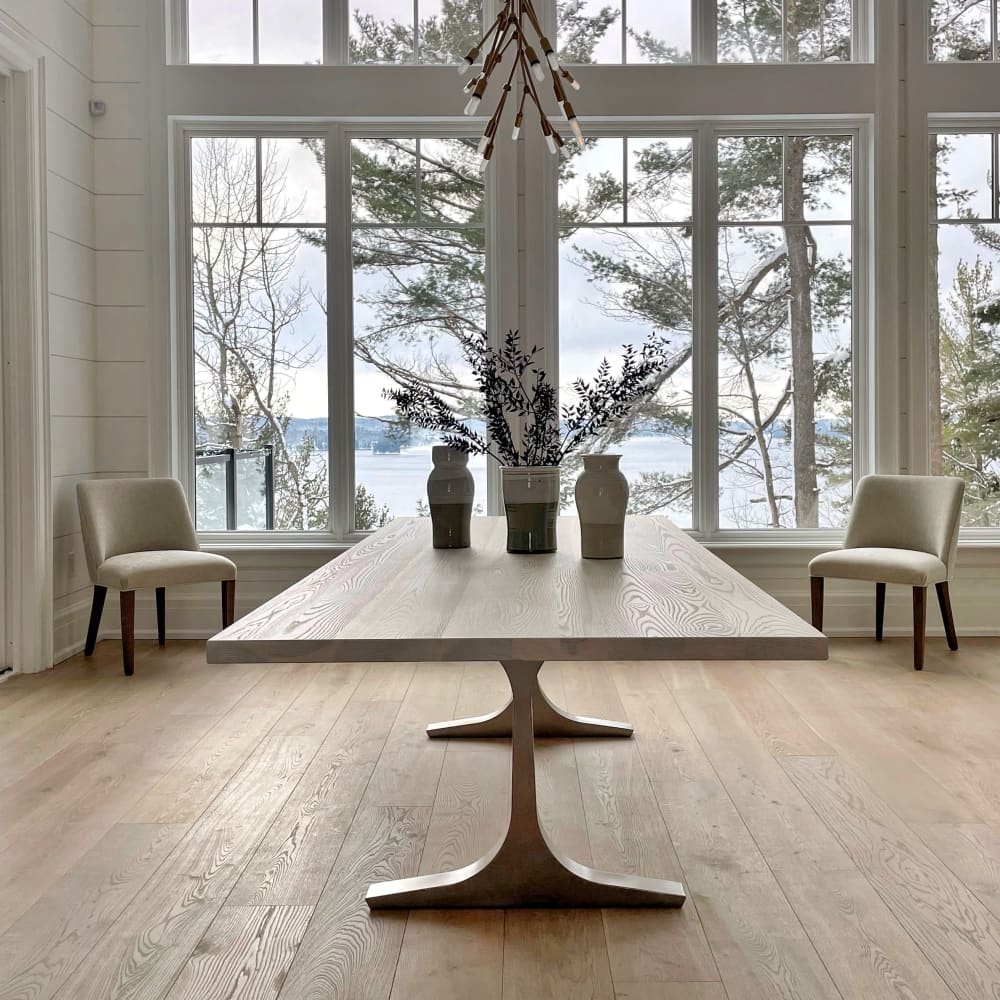 Cashmere White Brushed Stainless Thea Table by YJ Interiors | Wescover ...