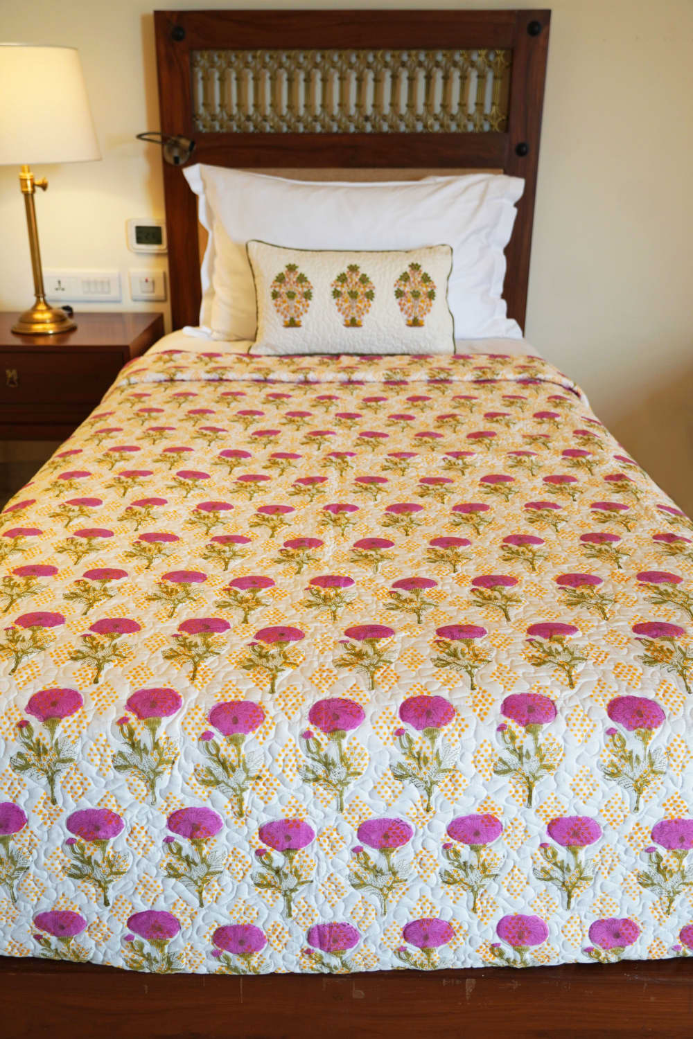 Marigold Print-on-Print Quilt by Jaipur Bloc House | Wescover Linens ...
