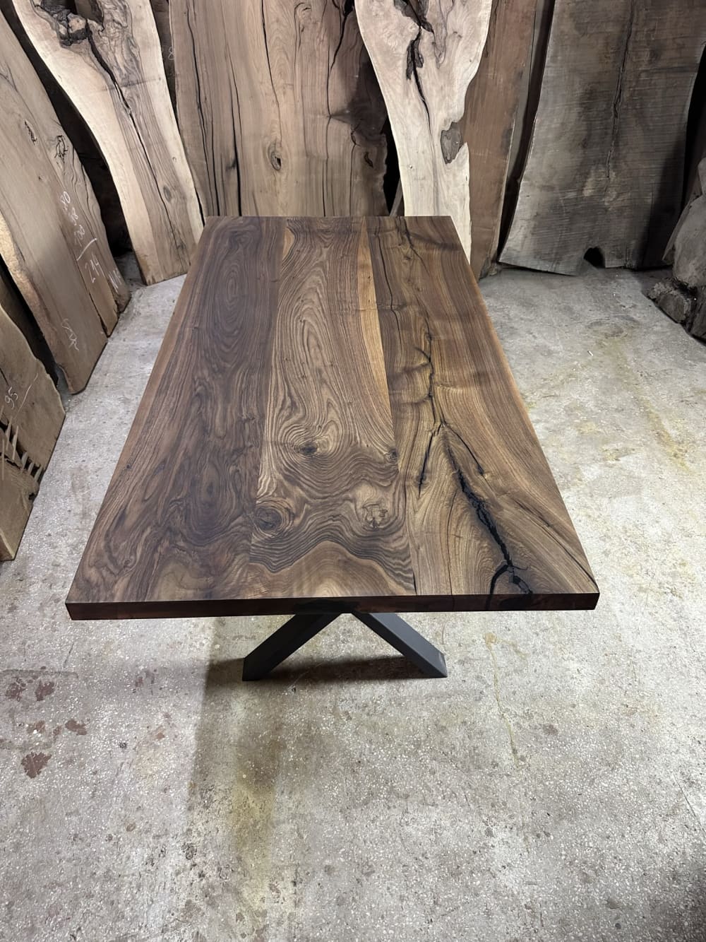 Brown Walnut Table - Live Edge - Slab Table- Dining Table by ...
