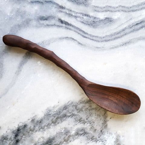 Curvy Ergonomic Cooking Spoon by Wild Cherry Spoon Co. | Wescover Utensils