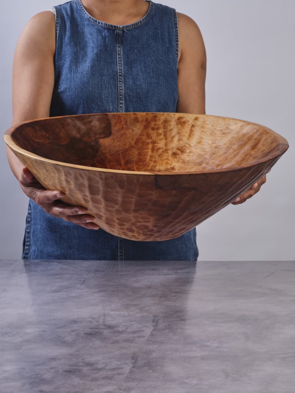 Extra Large 20 inch Classic Round Wood Bowl by TerraKlay | Wescover ...