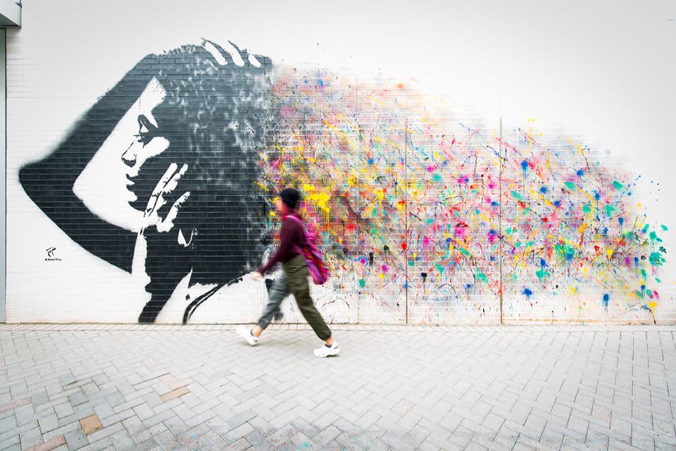 Public Art Mural at Westfield Old Orchard Mall by Artist Jenny Vyas at ...