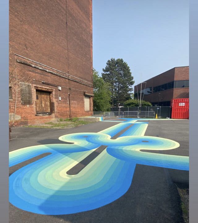 "Knotical Waves" mural by Massiel Grullón | Wescover Street Murals