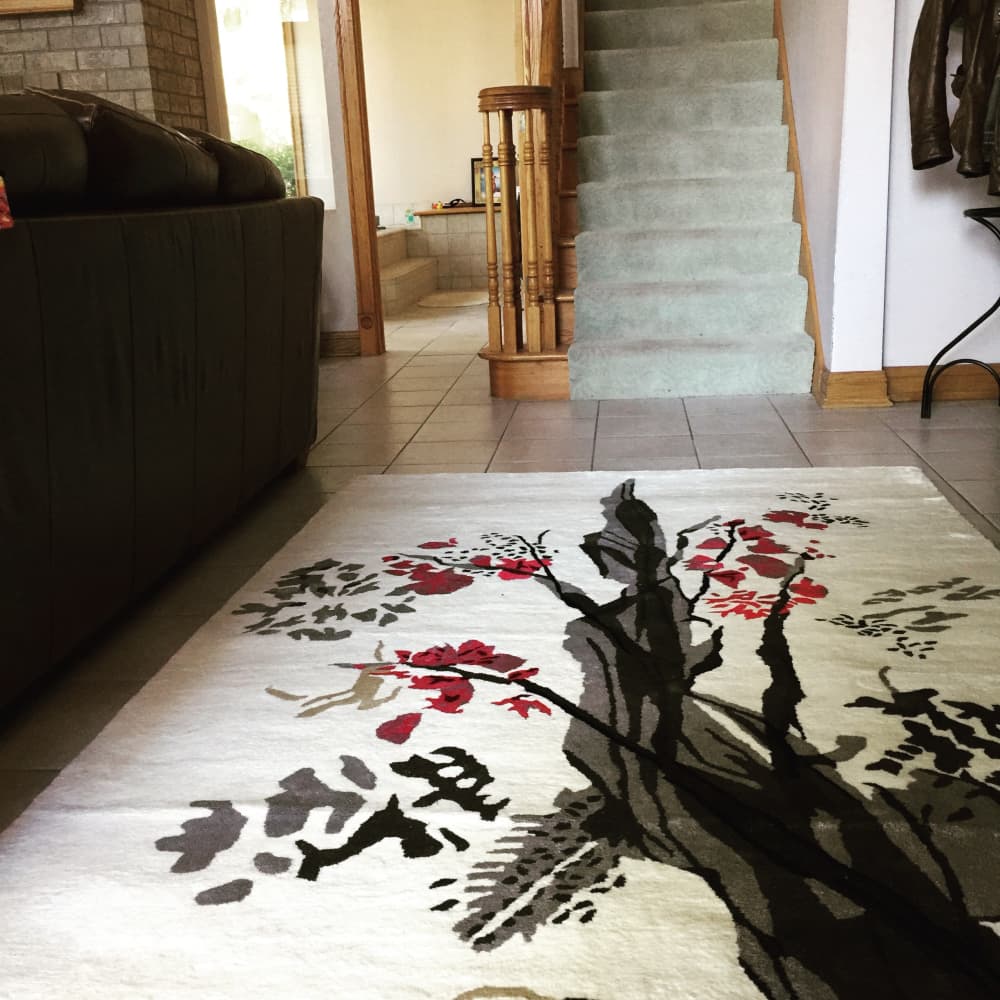 Wanabi (Cherry Blossom time) by Jan Sullivan Fowler | Wescover Rugs