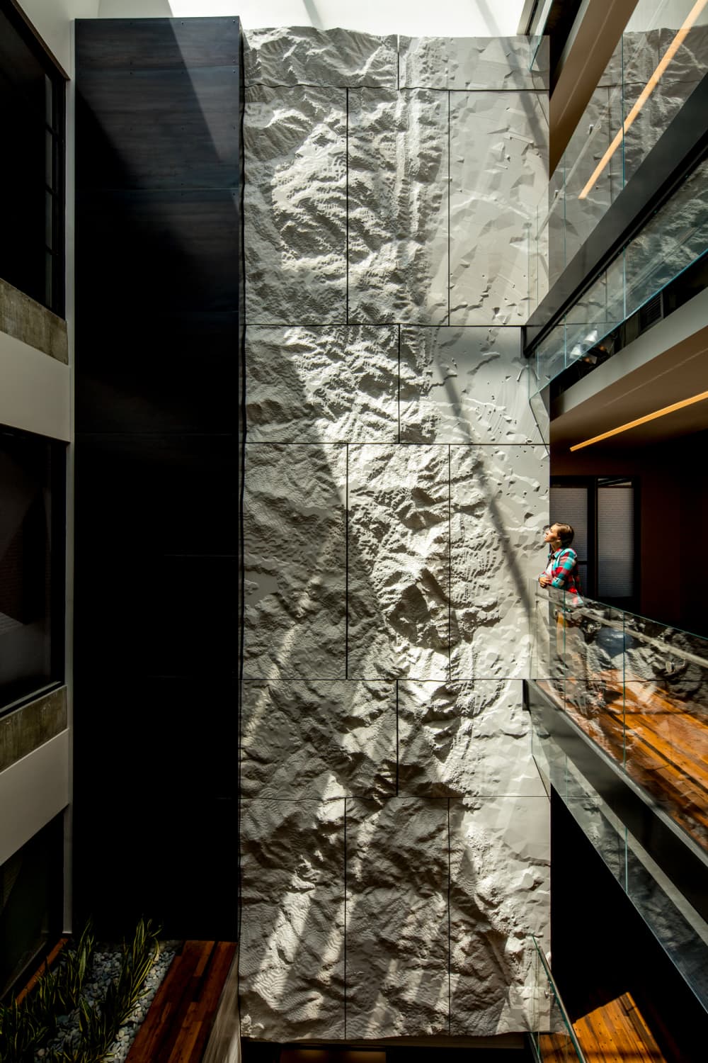 Topographic wall carving by Housefish at PEARL WEST, Boulder | Wescover ...