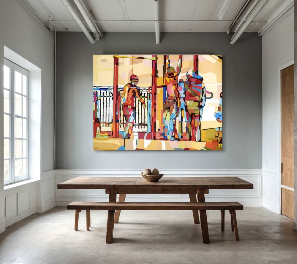 Working out at the beach by Noemi Safir Artist | Wescover Paintings