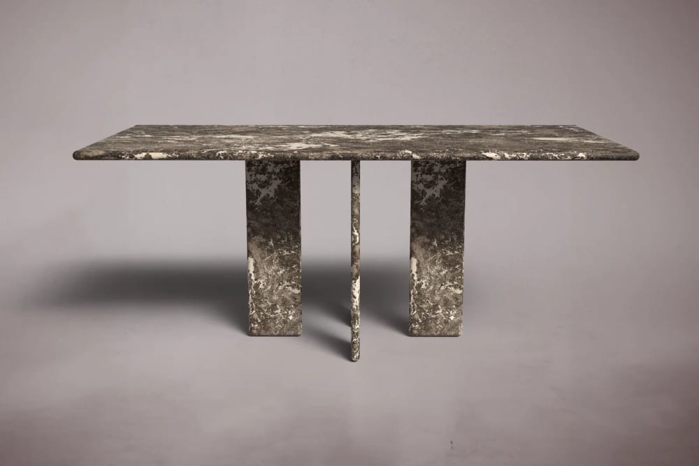 Luna Rectangular Dark Emperador Marble Dining Table by HamamDecor LLC ...