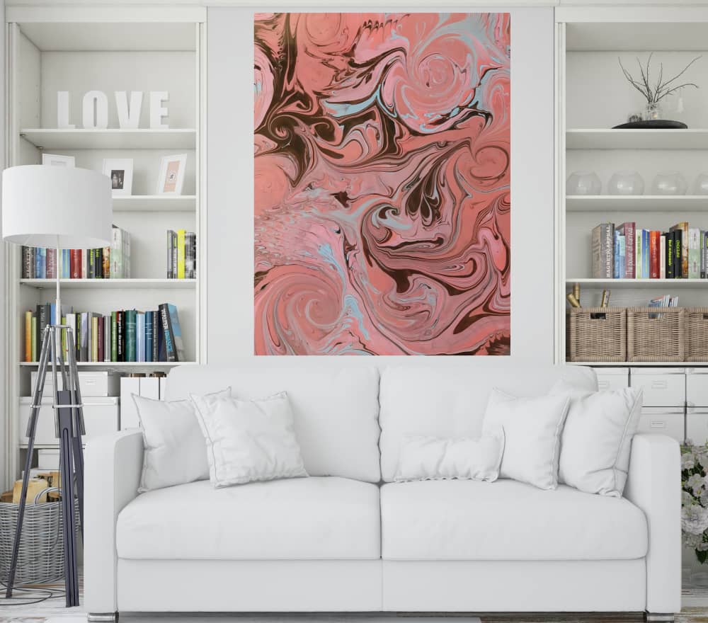 Pink arabesque IV-marbling art by KALEIDO MARBLING ART | Wescover Prints