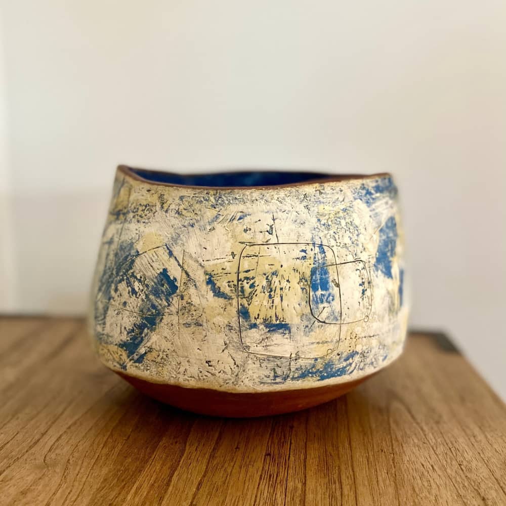 Handmade Hand-Painted Decorative Bowl by cursive m ceramics | Wescover ...
