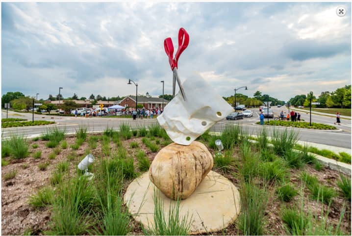 Stone Paper Scissors by KevinBoxStudio | Wescover Public Sculptures