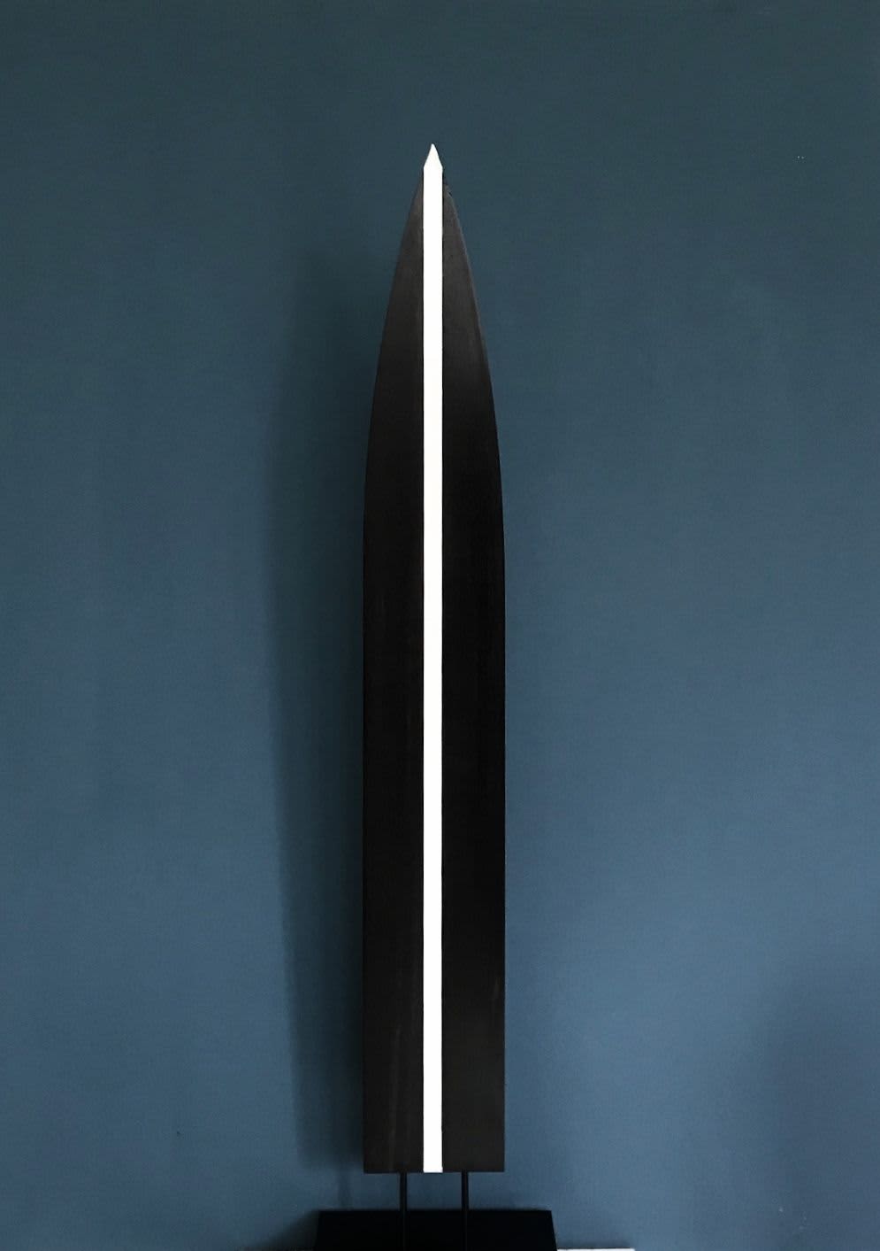 Untitled; small sculpture or objet d'art in black ebony wood by Neshka ...