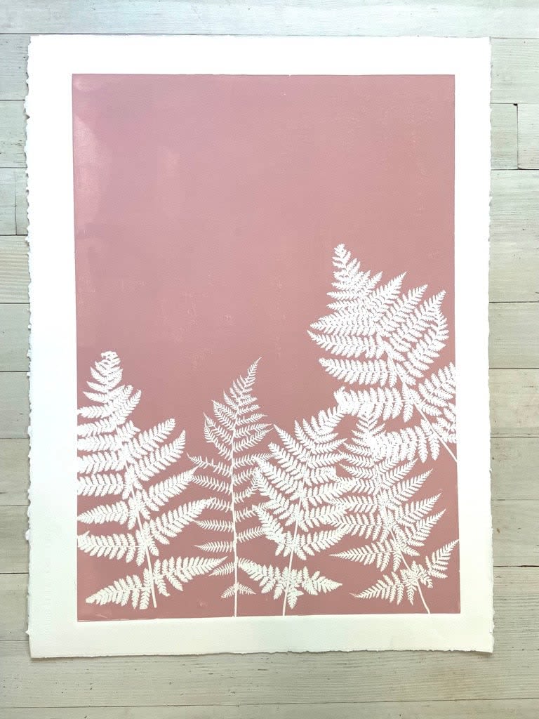 Wild Ferns Botanical Monoprint by Erik Linton | Wescover Prints