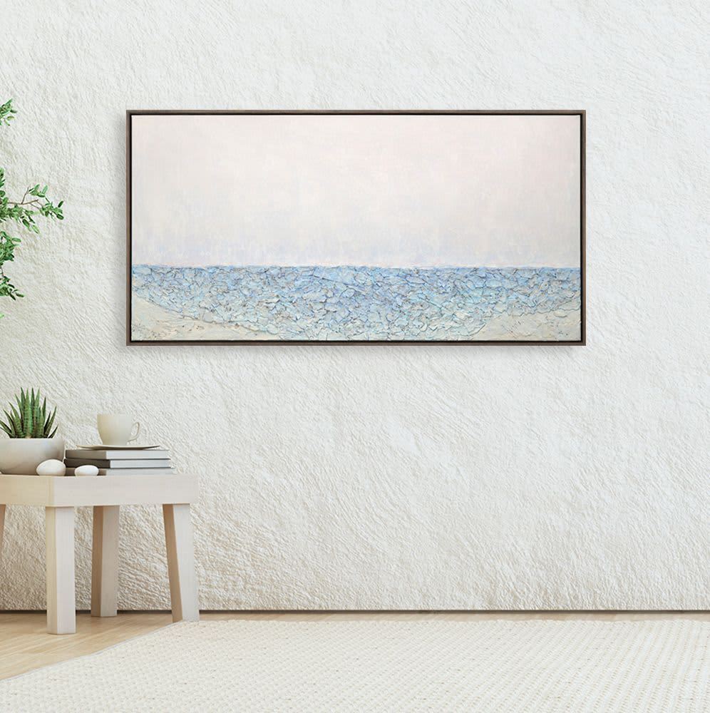 "Salton Sea III" - Mixed Media Ocean Art - Commission by Kelly Hanna ...