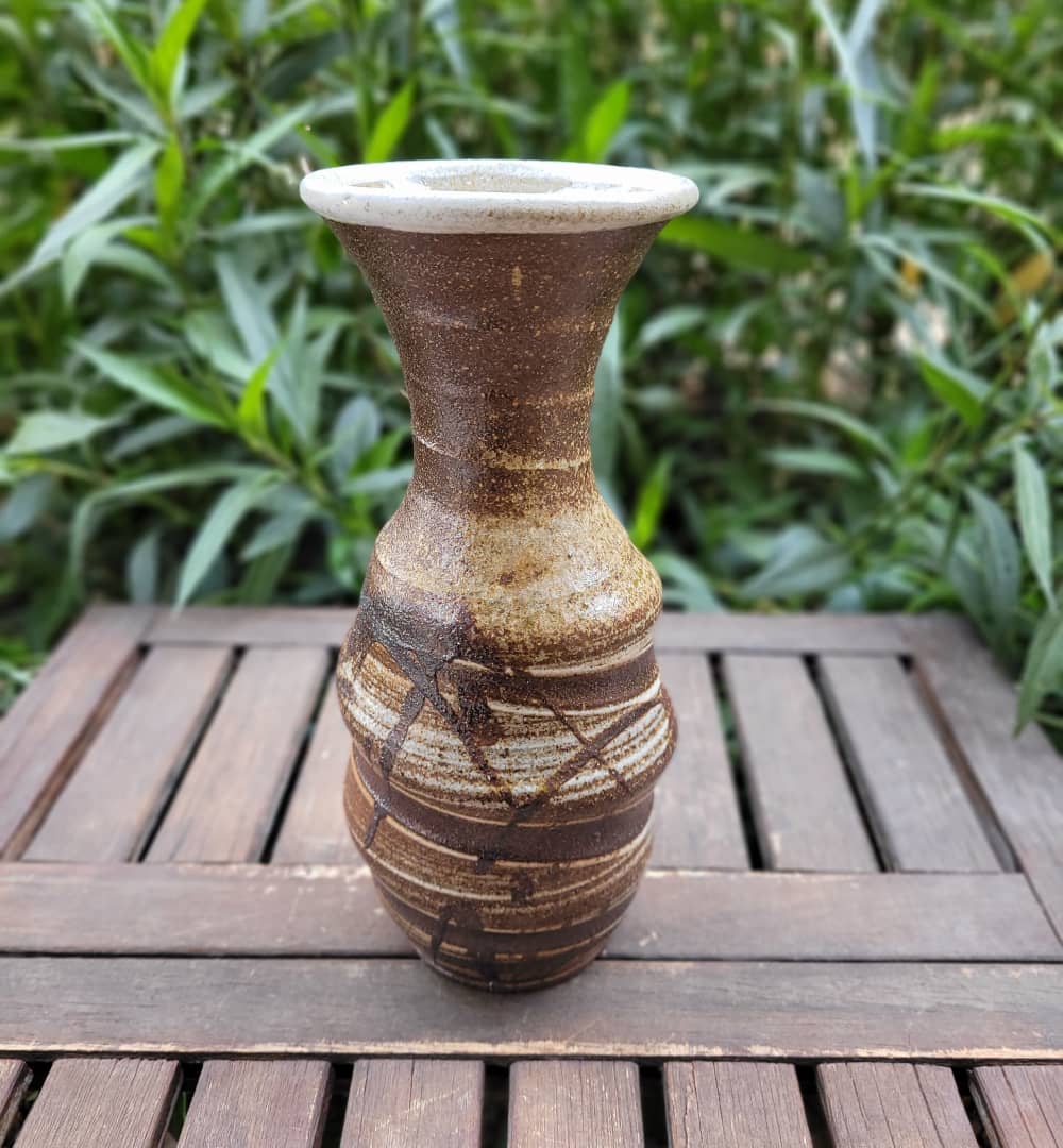 Rods Bod Swirled and Spattered Wood Fired Vase by Jill Spawn Ceramics ...