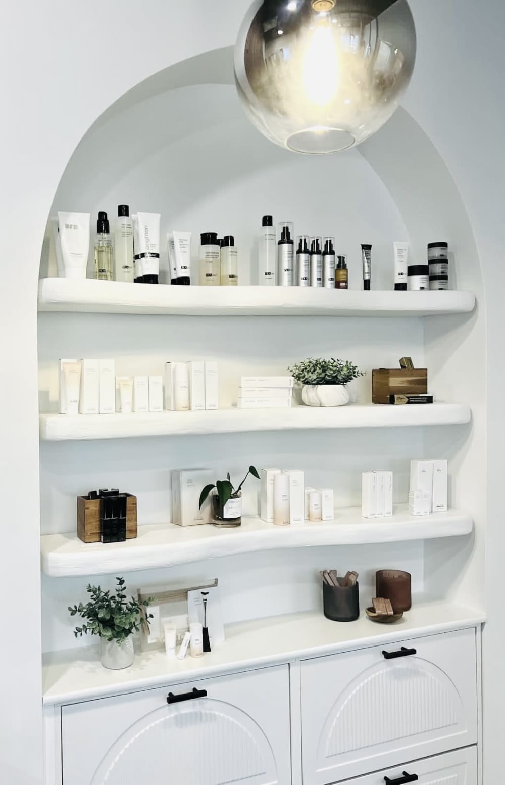 Floating Plaster Shelves by Mahina Studio Arts | Wescover Storage