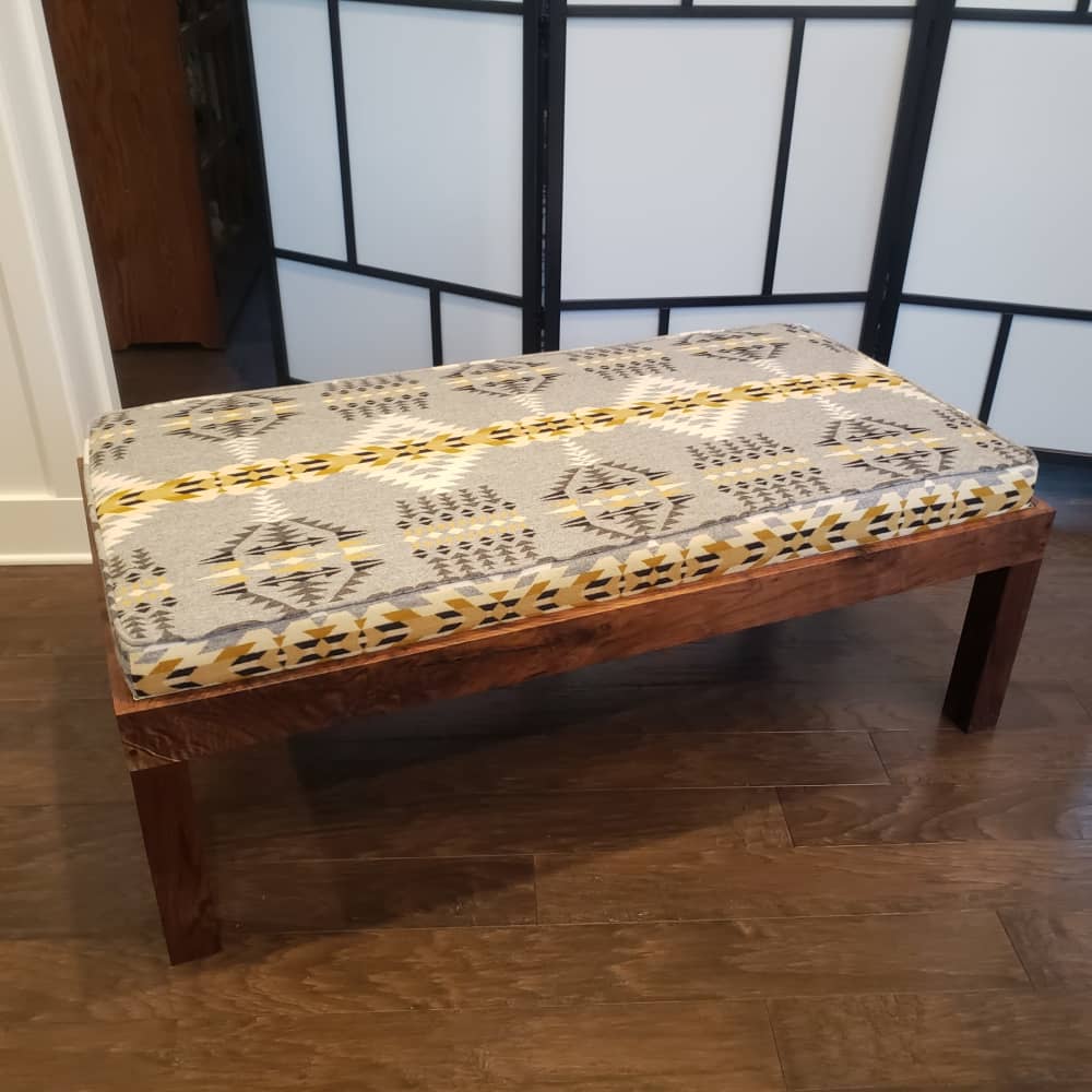 Solid Black Walnut Basic Sitting Bench by Closed Loop Woodworks ...