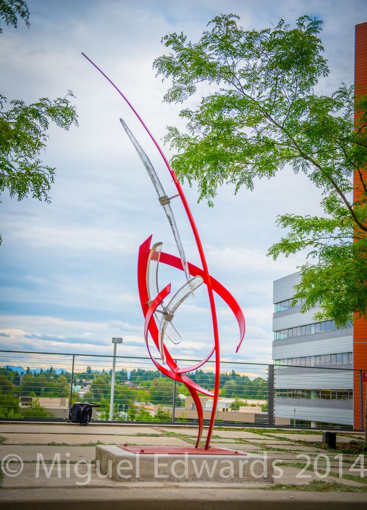 Ascent sculpture by Miguel Edwards at Bellevue City Hall, Bellevue ...