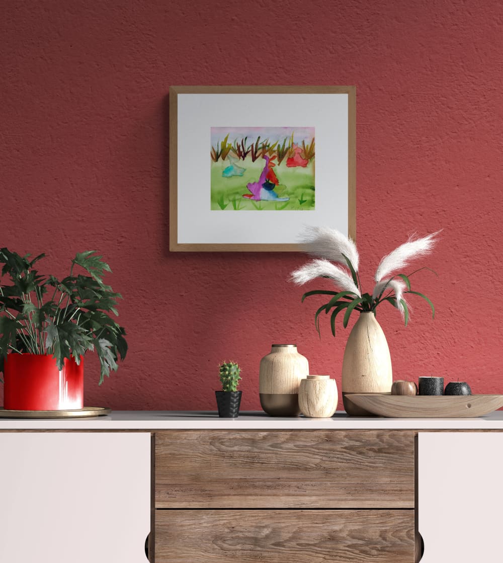 Kangaroos in Australia - Original Watercolor by Rita Winkler - My Art ...