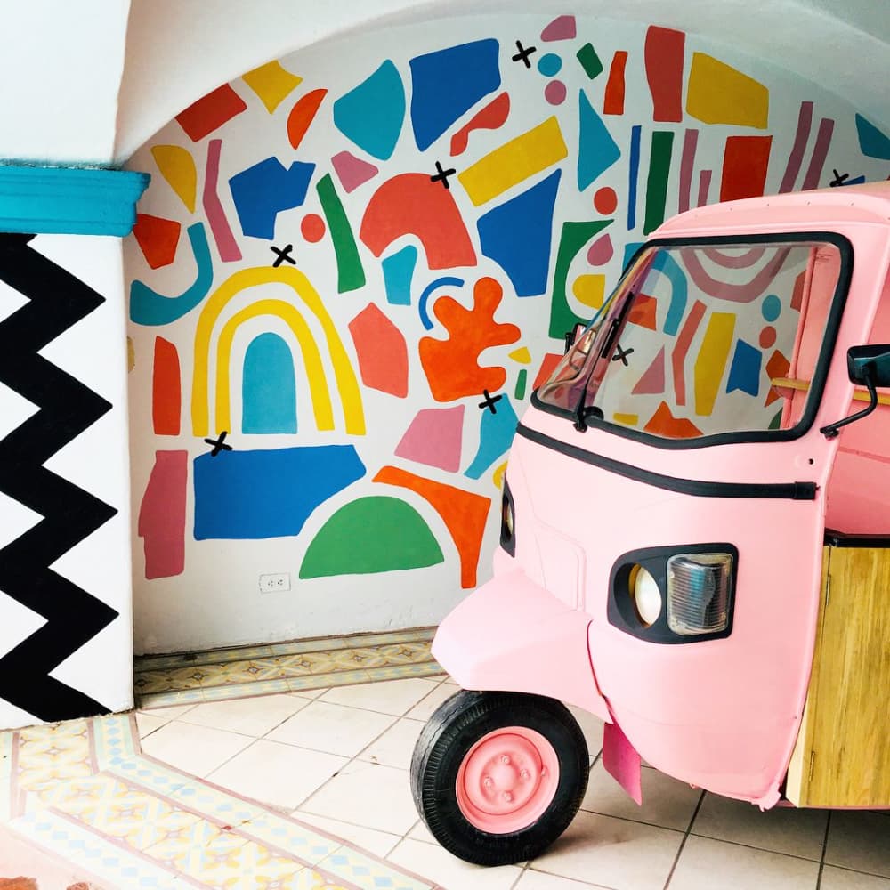Colorful Mural by pepallama at Selina Granada, Granada | Wescover Murals