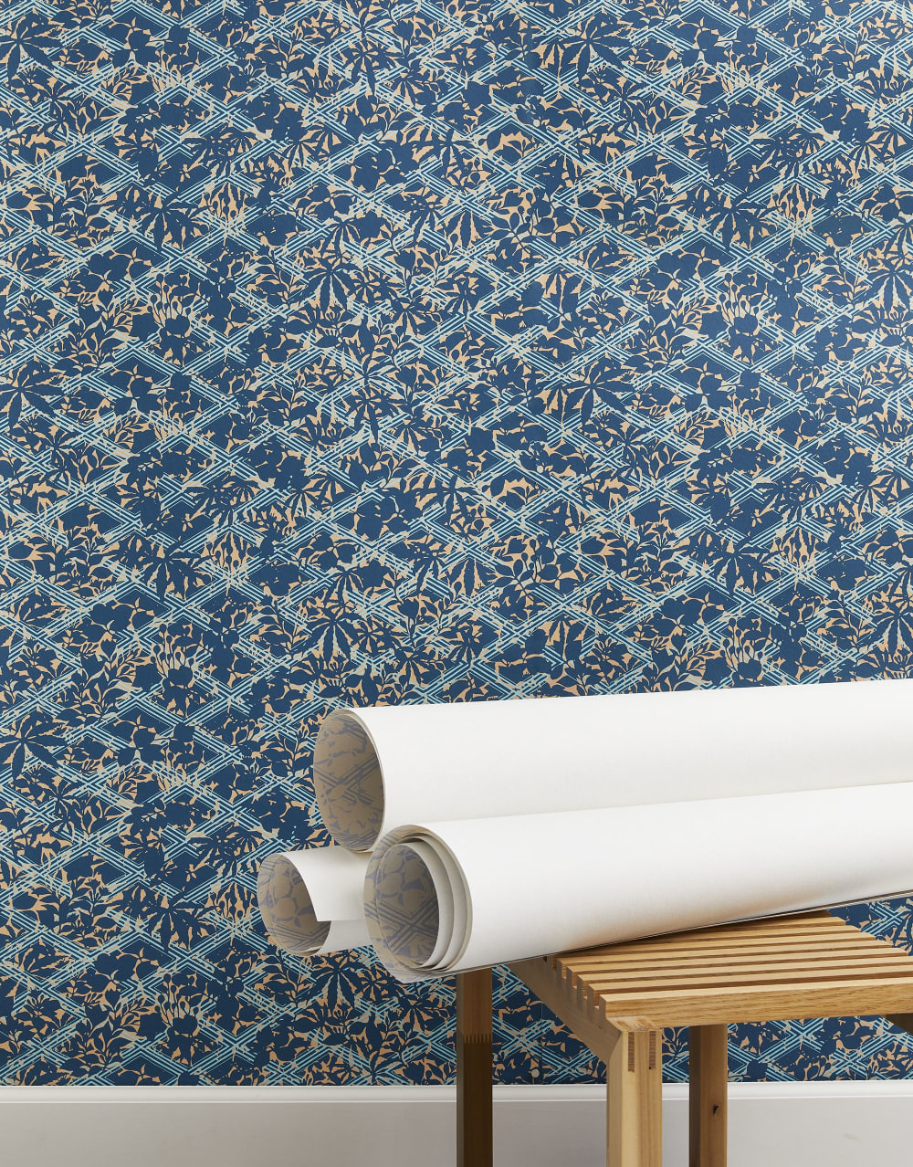 Rhombus & Flowers by Jaclyn Mednicov | Wescover Wall Treatments