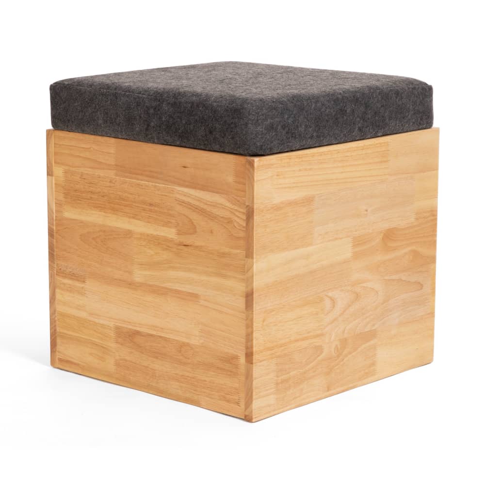Zuma Para solid wood storage stool by Modwerks Furniture Design LLC ...