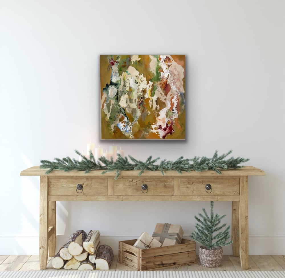 Ochre Abstract Painting by Elyse Martin Large Abstract Paintings ...