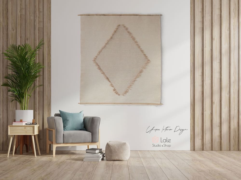 Rombo - Large Woven Wool Wall Hanging by Lale Studio & Shop | Wescover ...