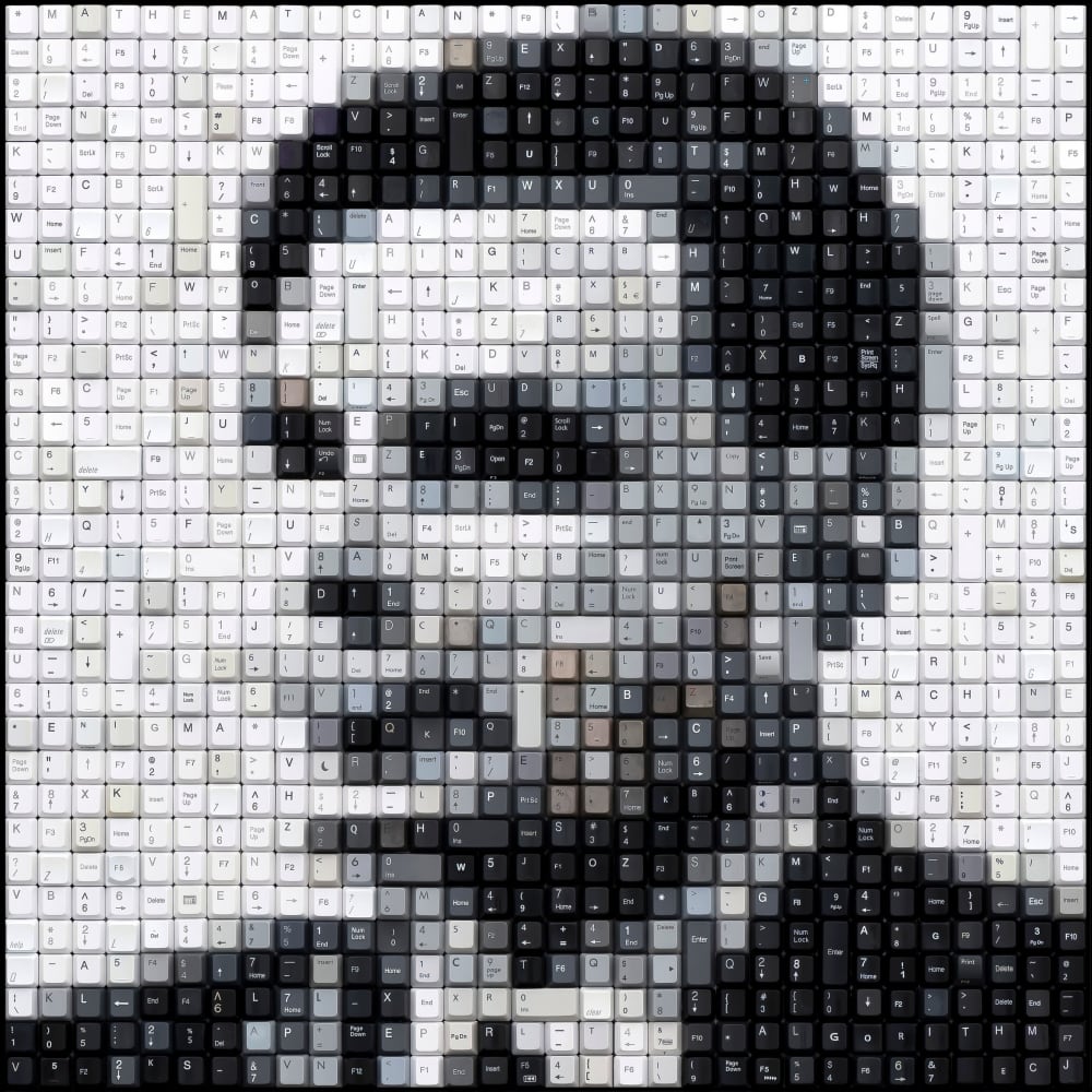 Kilobyte - Alan Turing by Erik Jensen Art | Wescover Mixed Media